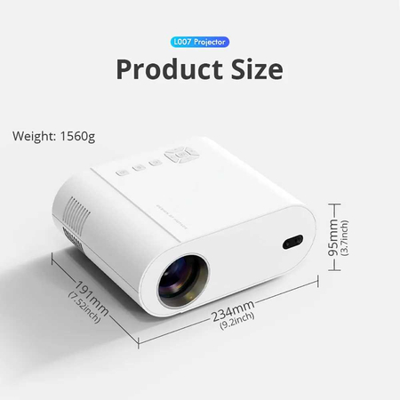 Проектор Android 11 Wi-Fi Full HD 4000 люмен для домашнего кинотеатра