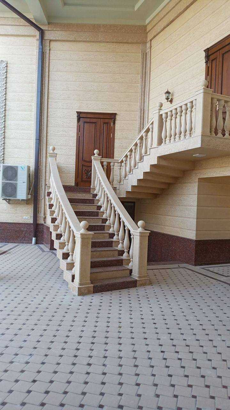 Балясины , Шары , Тумбы , Перила Травертин
