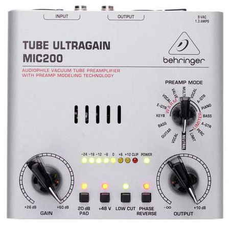 Микрофонный предусилитель Behringer TUBE ULTRAGAIN MIC200