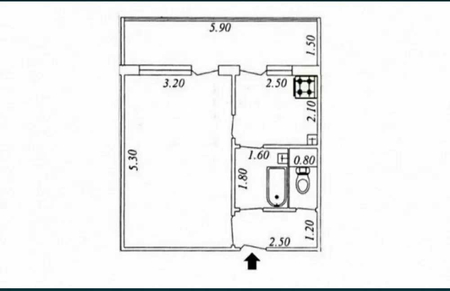 Продается квартира 1/2/4 на ТТЗ-2 ор-р Базар №55