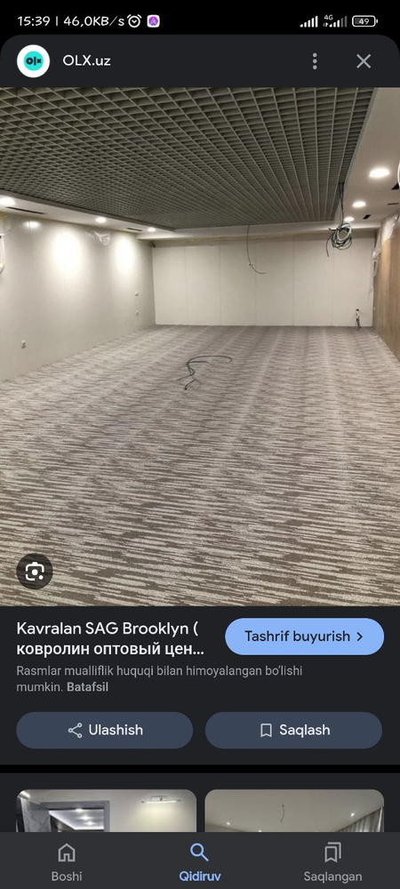 Kavralan gilam optim sotamiz ustonofka qilamiz