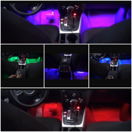 Led lampa Avtomobil saloni uchun Ajoyib Atmosfera. 8 xil rangda yonadi
