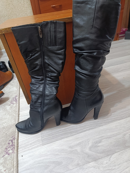 Сапоги женские кожаные