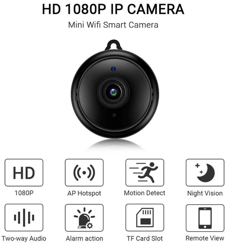 Wifi камера ночного видеонаблюдения, HD 1080P