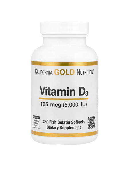 California Gold Nutrition Vitamin d3 5000iu 360 fish gelatin softgels
