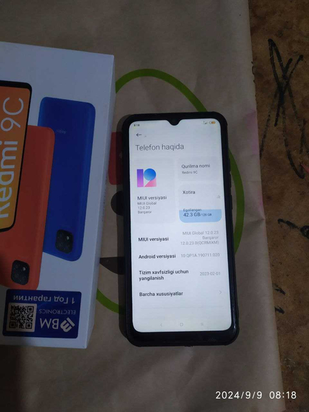 Redmi 9c 128/4 Holati alo.