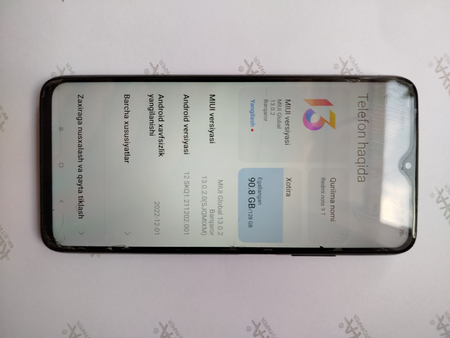 RED MI 9 T . 128/4 .6000 Amp dakument karobkasi bor