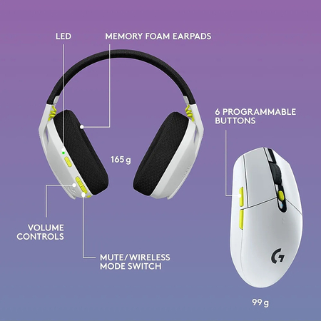 Logitech G Wireless Gaming Combo - G435  LightspeedHeadset with G304