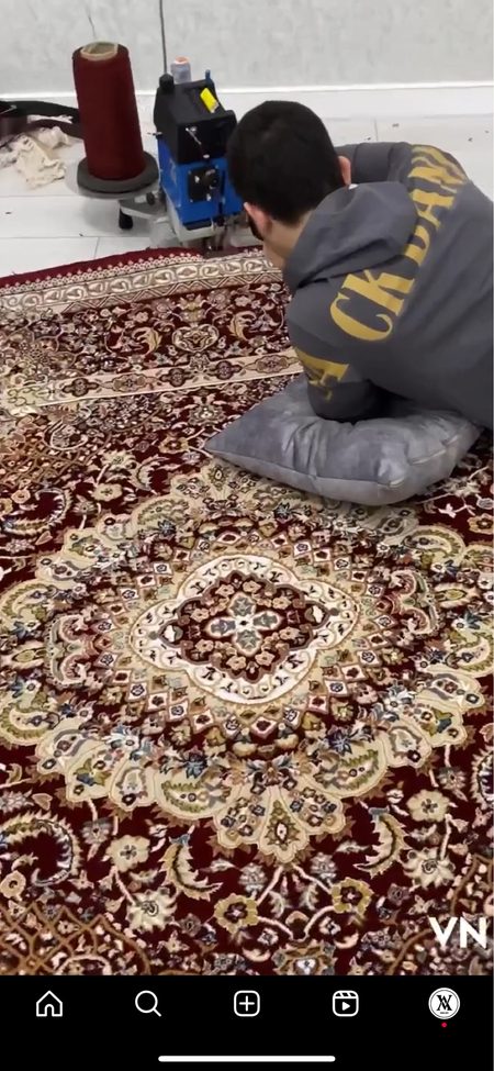 Gilam kesib joyida tikish va ulash hizmati