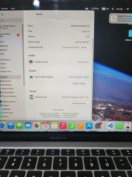 Macbook Air   M1