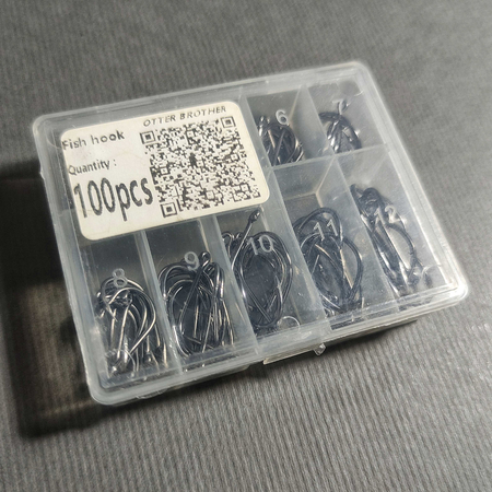 Крючки Рыболовные. 100 шт. №3 - №12. Высокоуглеродистая Сталь