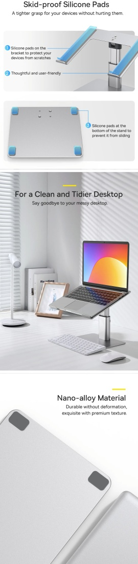 Baseus Metal Adjustable Laptop Stand складная подставка для ноутбука