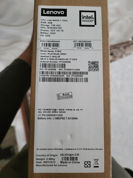 Notebook Lenovo celeron
