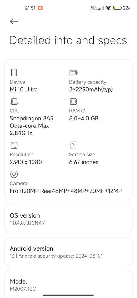 Xiaomi mi 10 ultra 8/256