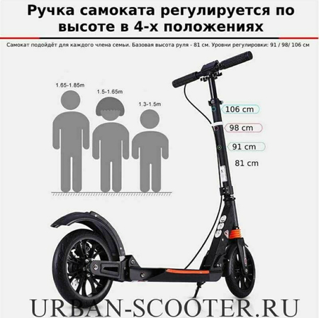 Самокат Urban с ручным тормозом. Sifatli Urban samokat. Доставка есть