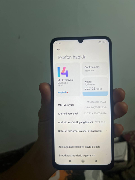 Redmi 13c.  Yap-yangi. karobka telefon