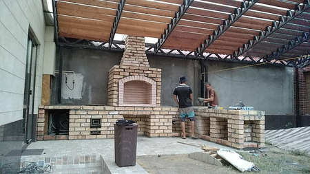 Yozgi oshxona Barbekyu tandir qozon o'choq kaminla basseynla quramza