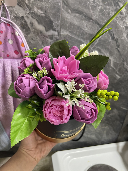 Готовые цветы из мыла