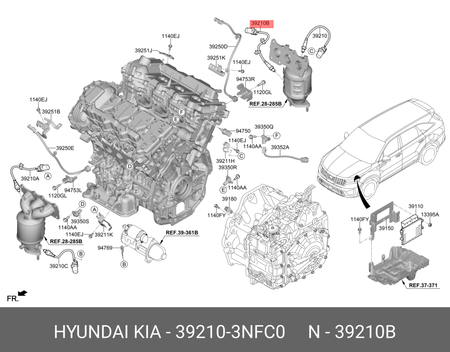 Датчик кислородный Kia Carnival 4 поколение