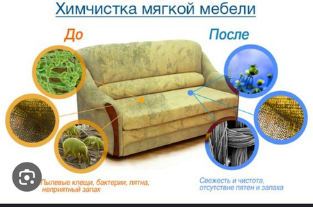 Химчистка мягкой мебели,каверов , стулья,матрас