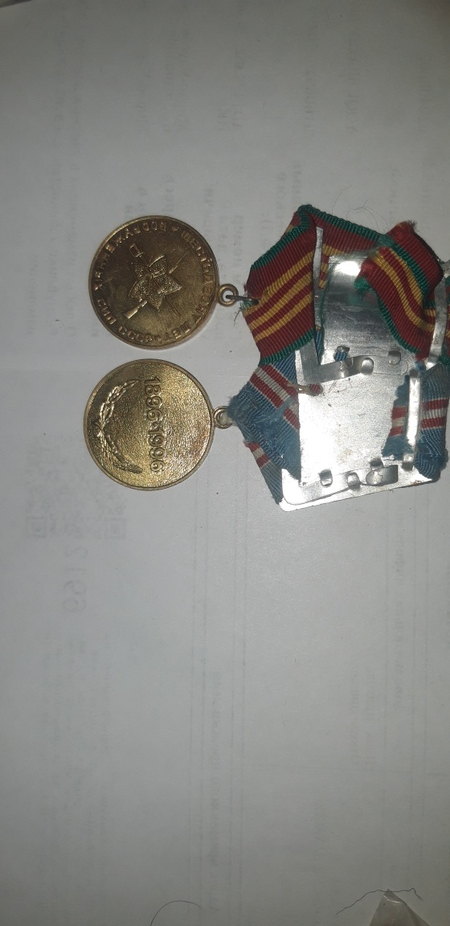 Медаль двойная колодка ссср