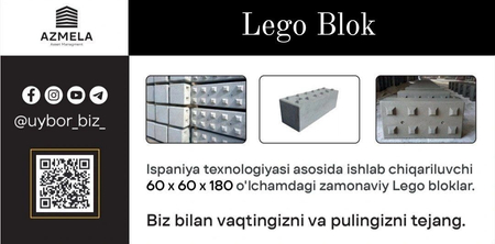 Lego blok endi O'zbekistonda