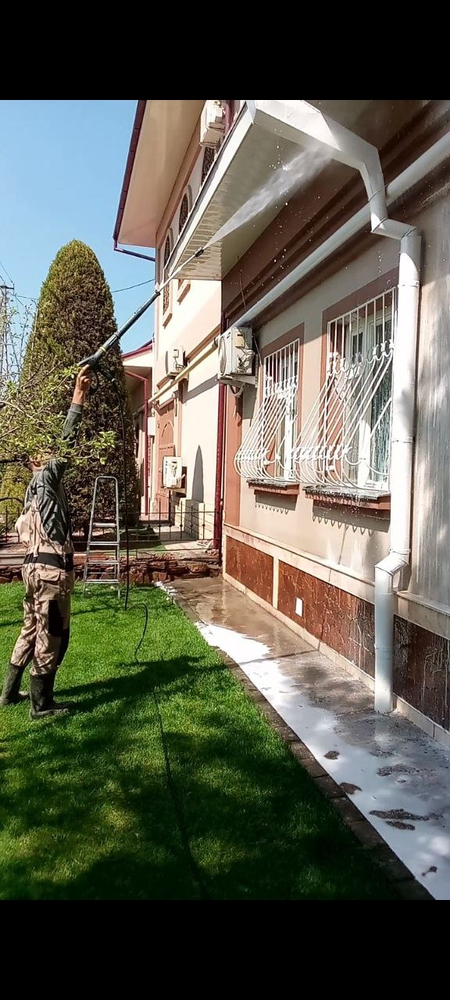 Мойка фасадов и брусчатки!