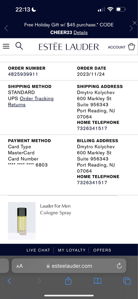 Estée Lauder For Men Cologne Spray