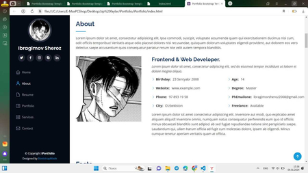 Web sayt portfolio
