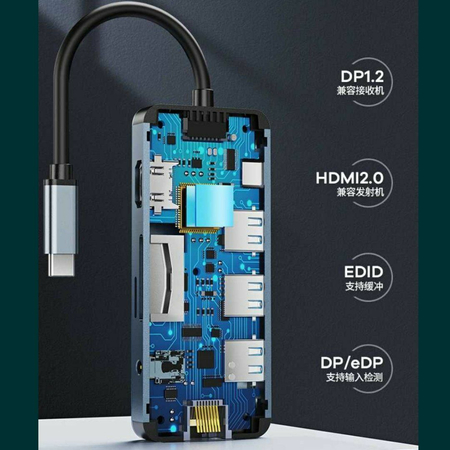 Type-C HUB Remax RU-U91 HDMI + PD + RJ45 9in1