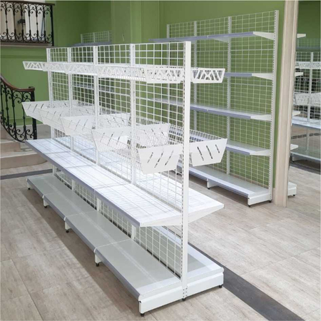 Удобные стеллажи для кассовой зоны, metall tokchalar