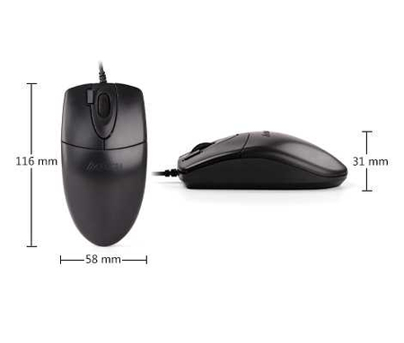 Мышь проводная A4Tech P-620D (BLACK) 2X Click Optical Mouse USB