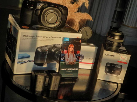 Blackmagic pocket 4k + Komplekti (120FPS oladi slow-motion)