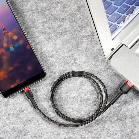USB Cable Baseus Cafule Type-C (CATKLF-UG1) Black 3m