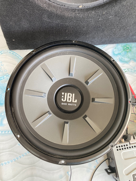 Короб, сабвуфер JBL, усилитель URAL, магнитофон Pioneer для Spark