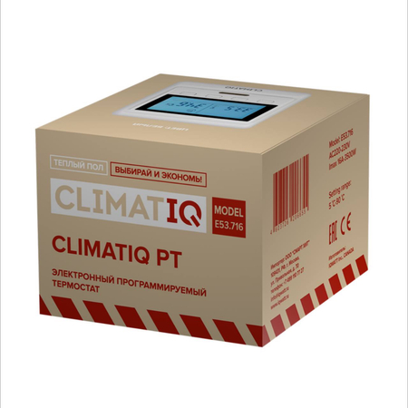 IQ WATT Терморегулятор с ЖК-дисплеем CLIMATIQ РT | гарантия 2 года