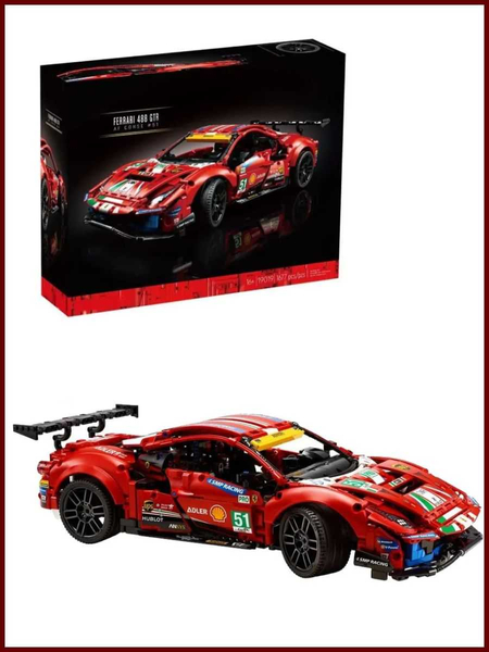 Конструктор TECHNIC Ferrari 488 GTE (1677 дет., Китай)