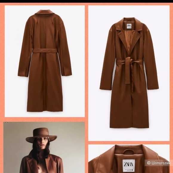 Кожаный тренч ZARA
