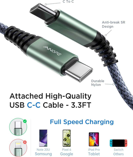 Миниатюрный power bank Ainope 10000 mAh 20W PD