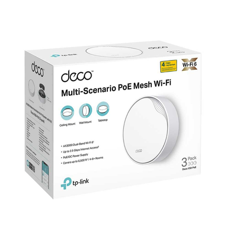 Роутер (Router) TP-Link Deco X50-PoE (3-pack)/AX3000 Home Mesh Wi-Fi 6