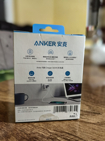 Anker зарядкa 65W для техники Эпл, Самсунг, OPPO, vivo, OnePlu