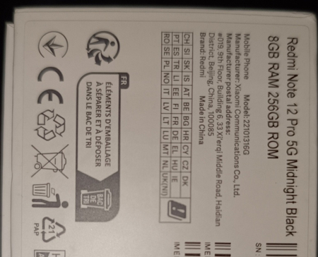 Redmi Note 12 pro plus 5G 8/256