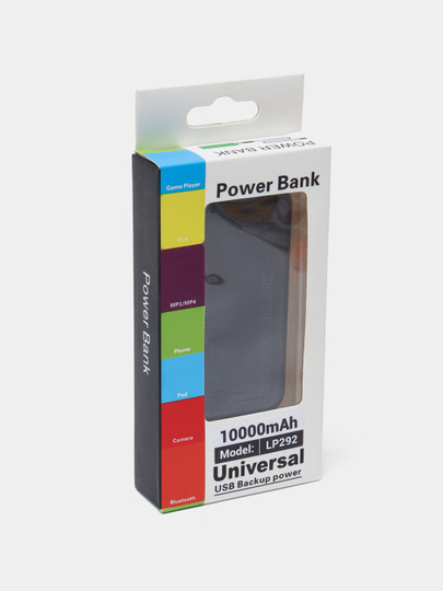 Mini POWER BANK 10.000 мА/ч oq va qora rangda
