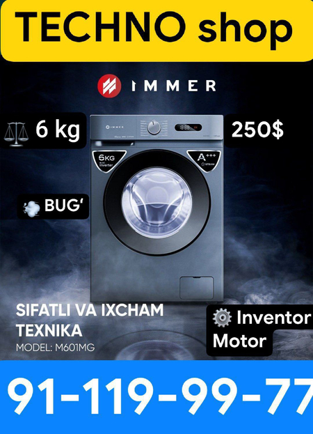ZIFFLER 6 kg inventor/kir yuvish mashinasi/автомат стиральная машина/