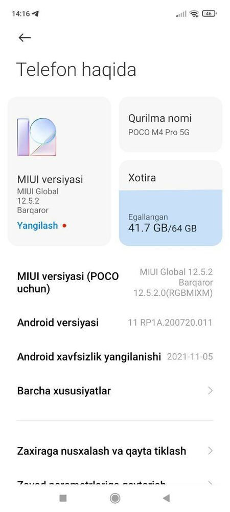 Poco M4 pro 5G sotiladi