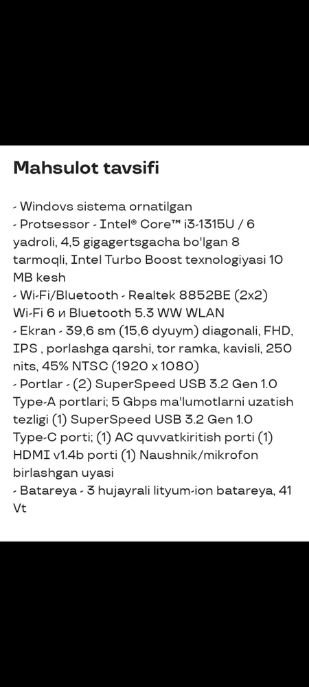 Kompyuter HP LAPTOP yengi