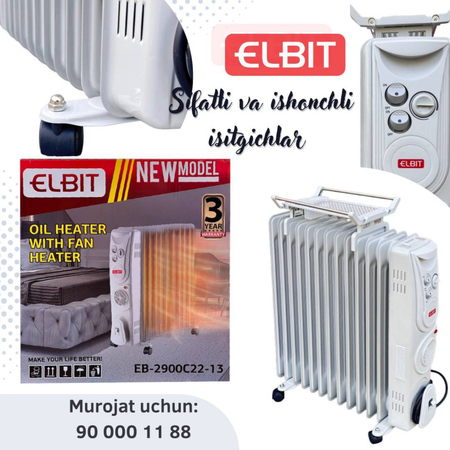 El-BIT Obogrivatel  (Масляный обогреватель) sotuvda mavjud !