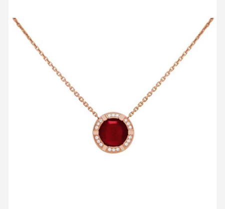 Chaumet garnet diamond necklace