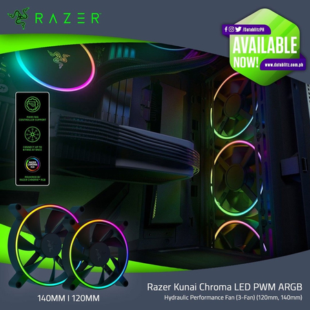 СКИДКА! (140mm 3шт кулер) RAZER Kunai Chroma для компьютера