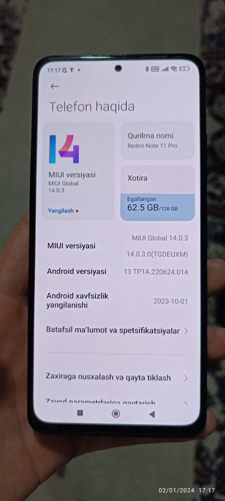 Redmi not 11 pro